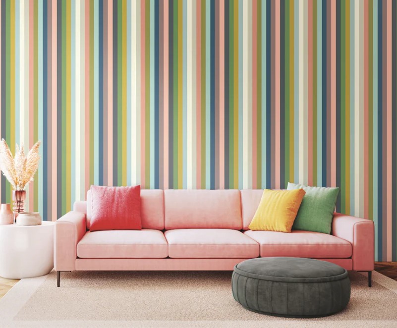 Candy Kaliedoscope - Earth Twist wallpaper | So Stripey | Ohpopsi