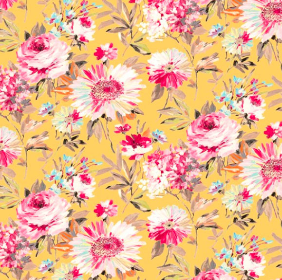 Capri - Yellow fabric | Verdant | Edinburgh Weavers