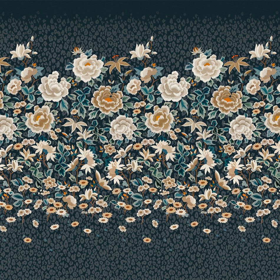 Lavinia Mural - Midnight wallpaper | Temperley London x Romo ...