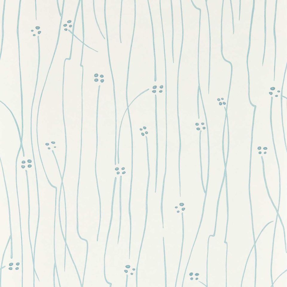 Eizou Wallpaper - Sky/ Indigo/Chalk wallpaper | Kasuri Wallpapers | Harlequin