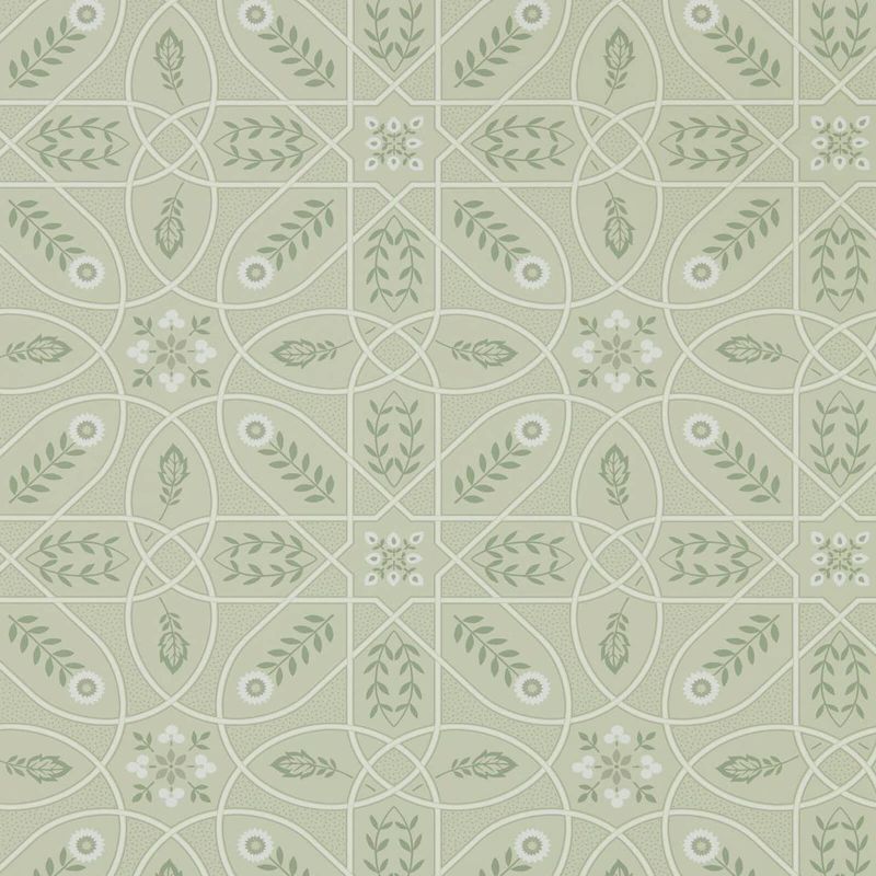 Brophy Trellis - Sage Linen wallpaper | Melsetter Wallpaper | Morris & Co