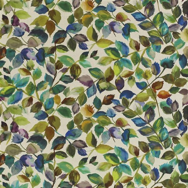 Maruko - Teal fabric | Jaipur Rose | Designers Guild