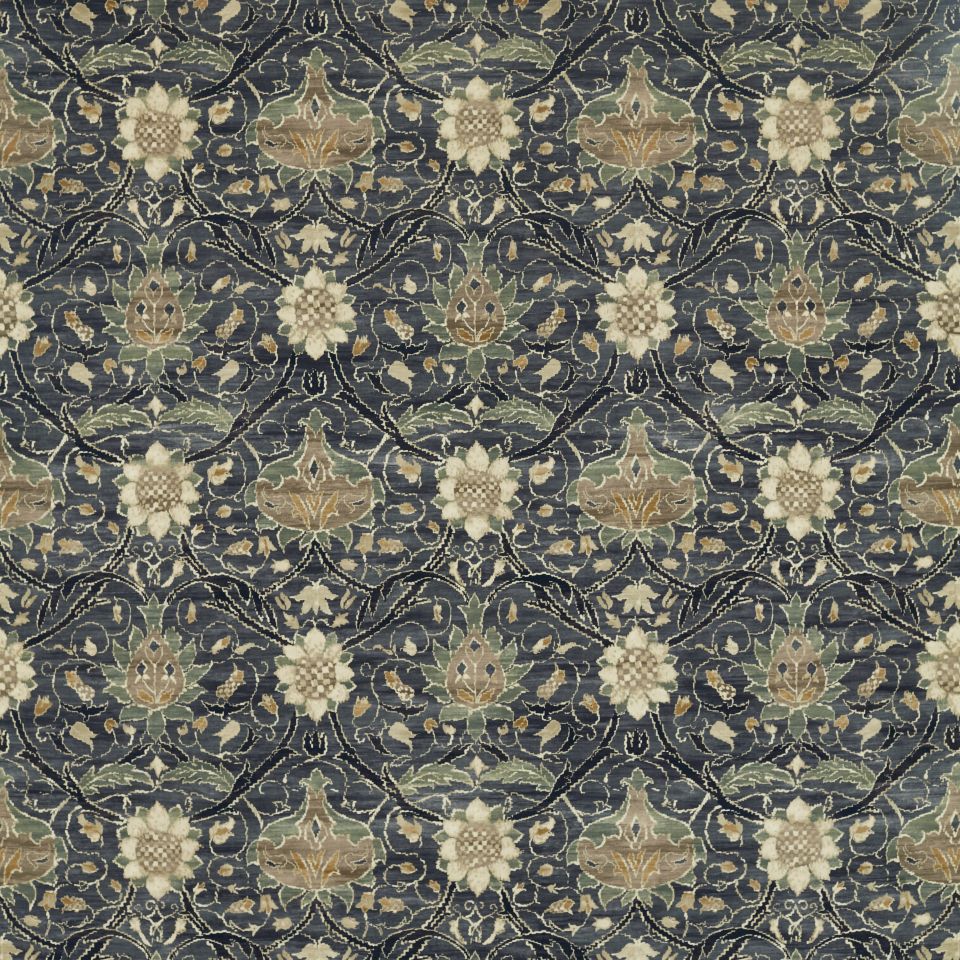 Montreal Velvet - Indigo/Slate fabric | Morris & Friends | Morris & Co