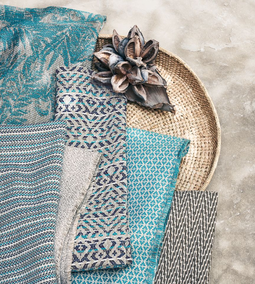 Mokolo - Indigo fabric | Mokolo Outdoor Fabrics | Romo