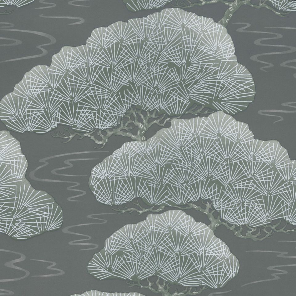 Pine - Silver Pine wallpaper | 20th Century Papers | Little Greene ...