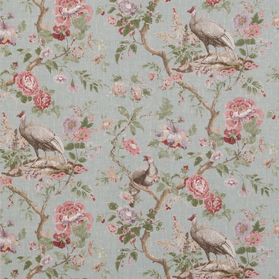 Broughton Rose - Aqua fabric | Ashmore | GP & J Baker