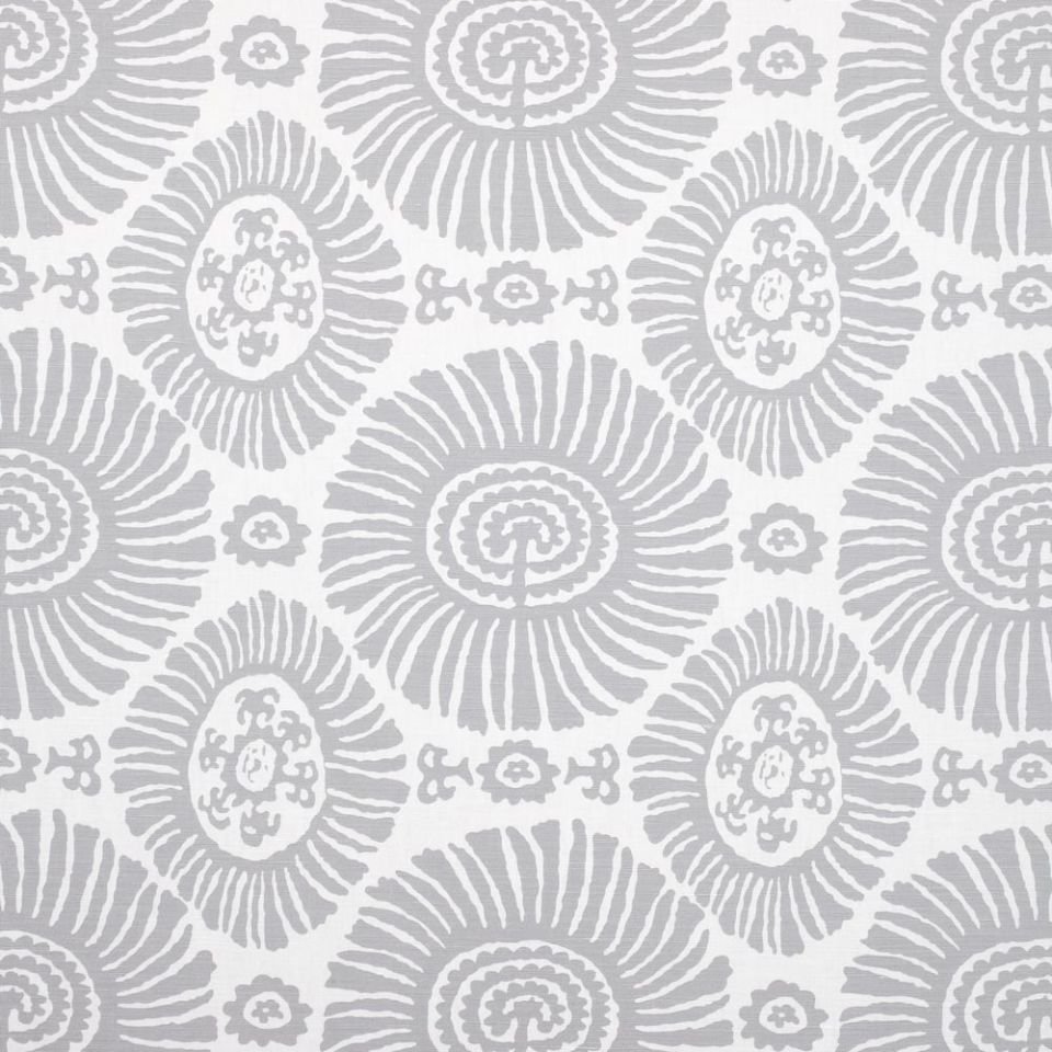 Solis - Light Grey fabric | Tropics fabrics | Thibaut
