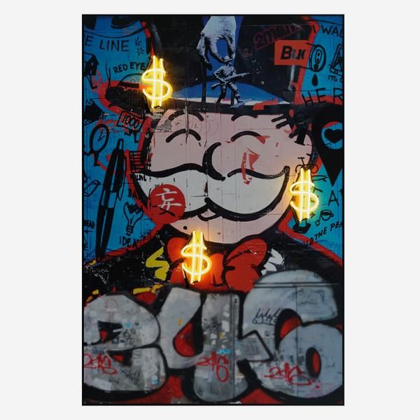 Monopoly Man Neon Artwork | Andrew Martin Art