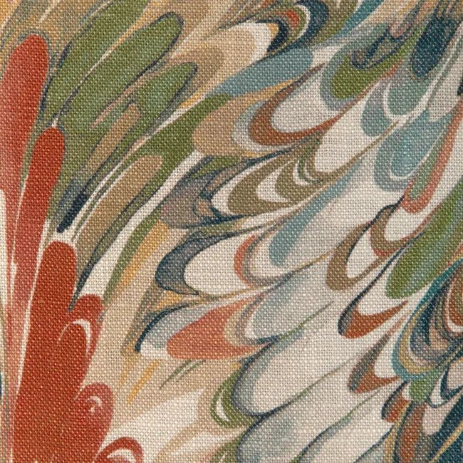 Taplow - Clay/Blue fabric | Garden Walk | Lee Jofa