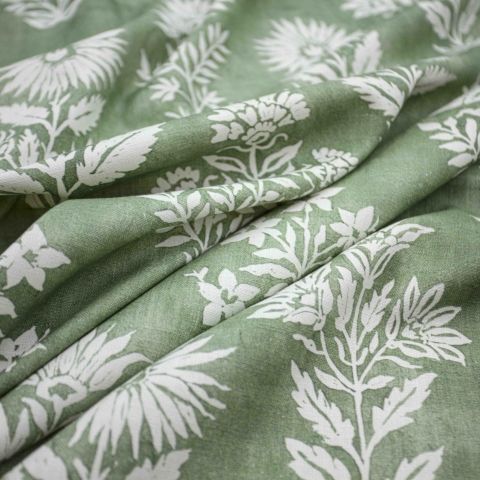 Rosalee - Celadon fabric | Indienne | Warwick