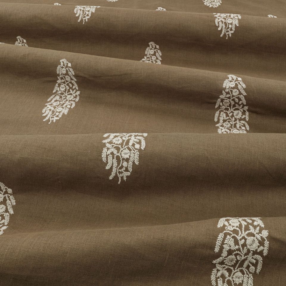 Mughal - Cumin fabric | Eclectic Embroideries | Mark Alexander
