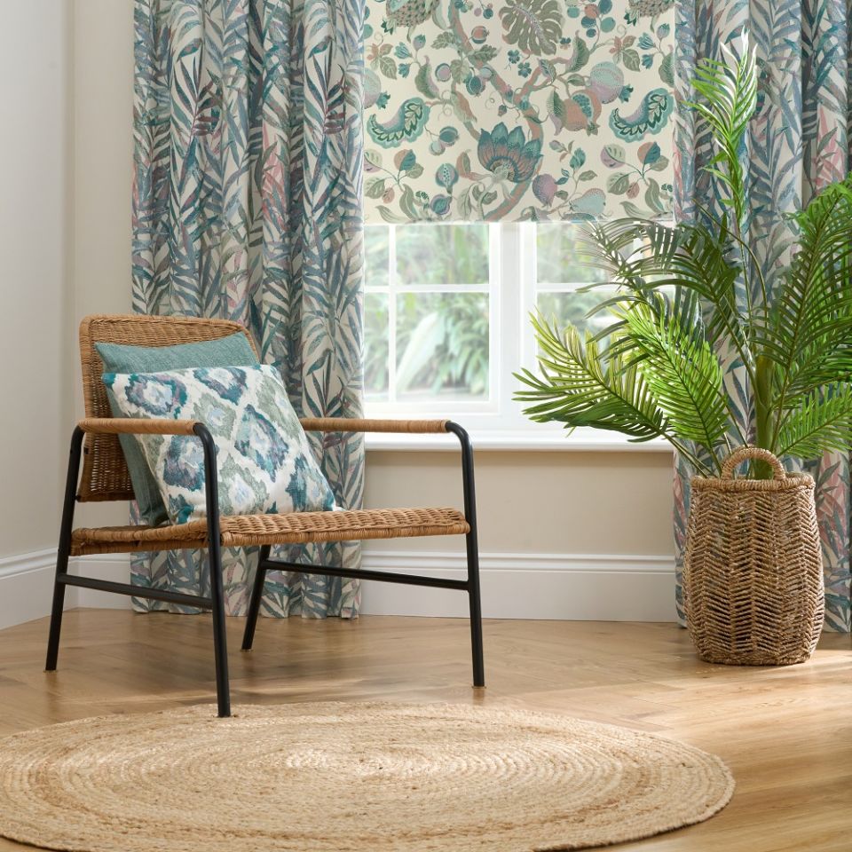 Birds Of Paradise - Teal fabric | Windward | Chess Designs