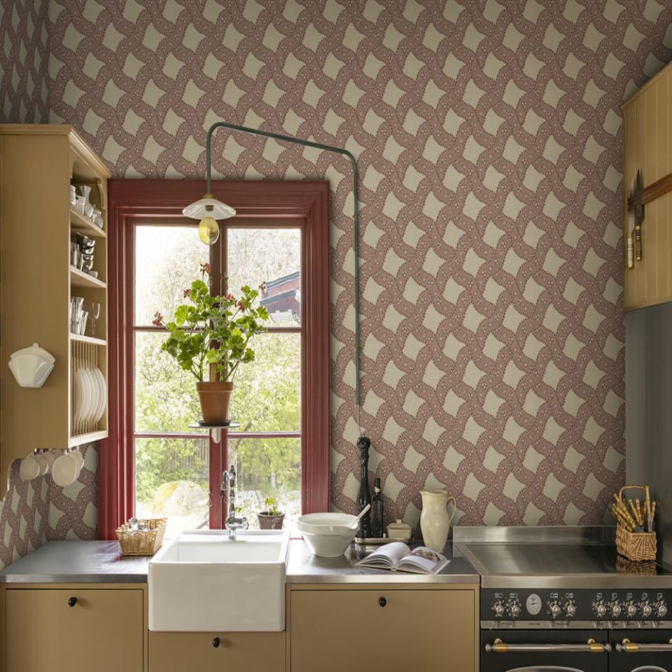 Annie - Red wallpaper | Rosa & Friends | Sandberg