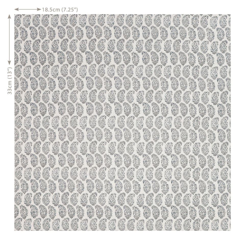 Jaipur - Indigo fabric | Eclectic Linen Prints | Mark Alexander