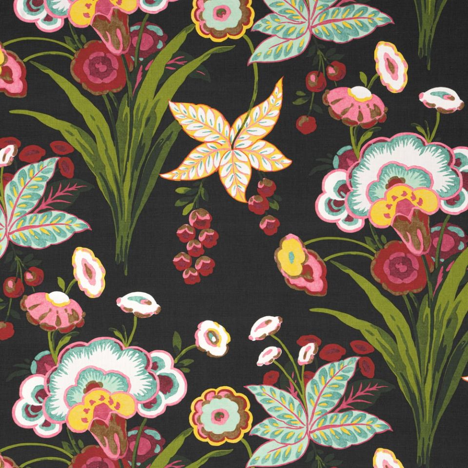 Pasadena - Black fabric | Eden Fabrics | Thibaut