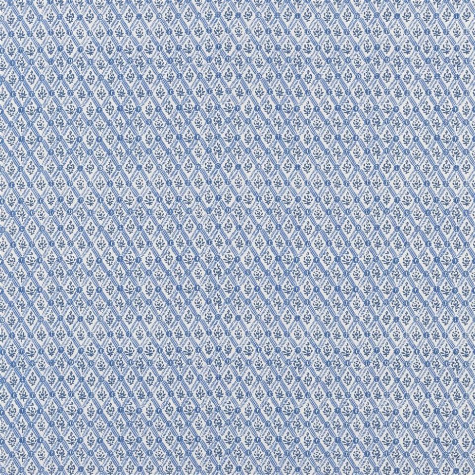 St John Street Trellis - Woad fabric | English Heritage Fabrics ...
