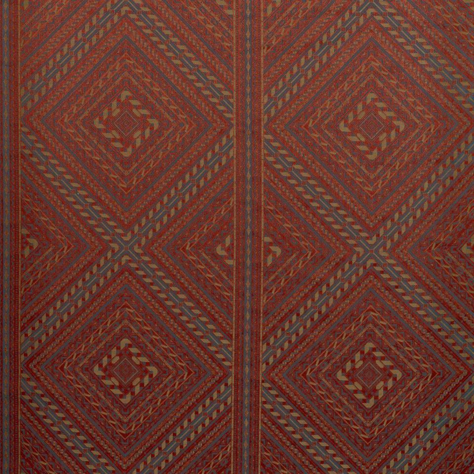 Marquetry Trellis - Venetian Red fabric | Rare Textiles | Zoffany