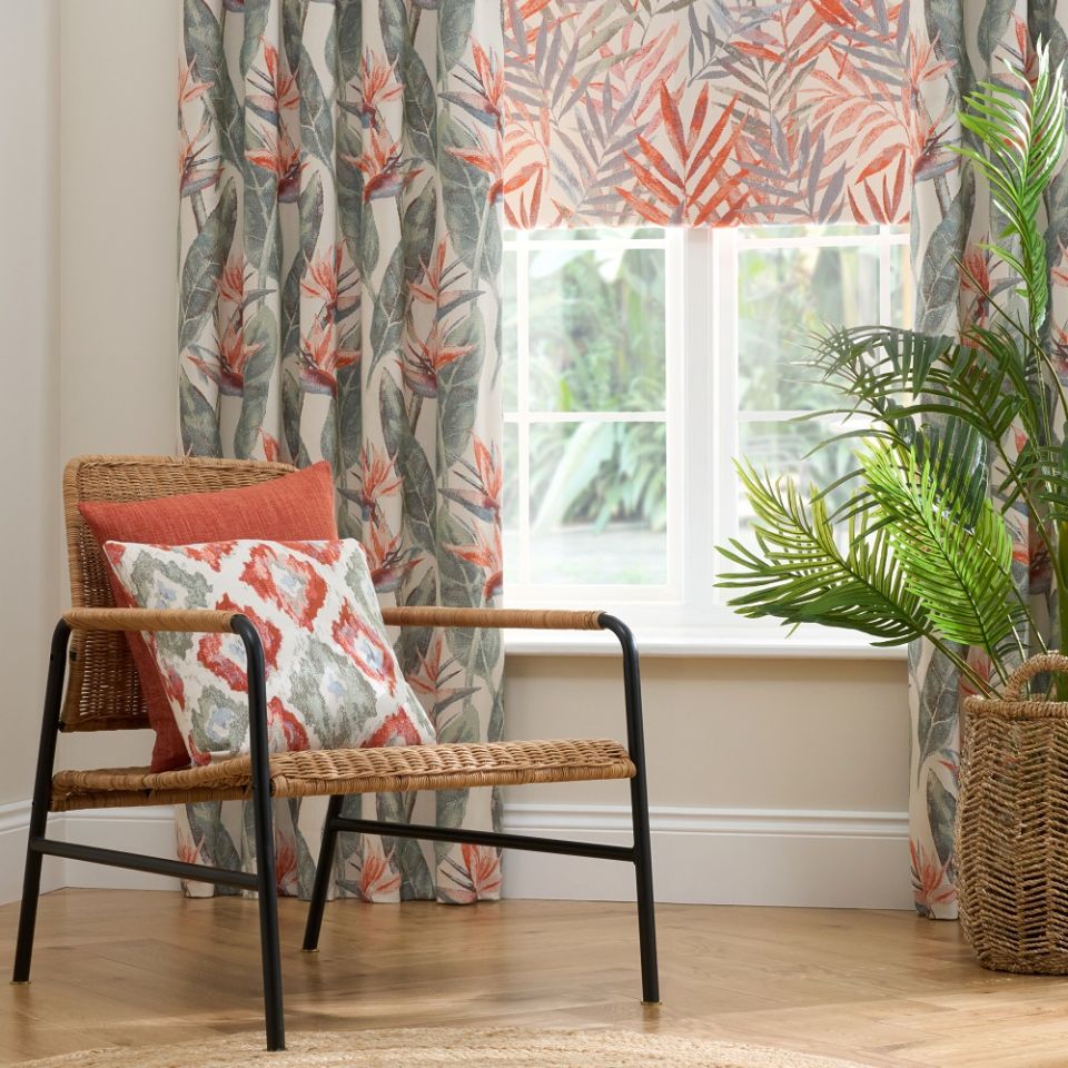 Coraline - Orange fabric | Windward | Chess Designs