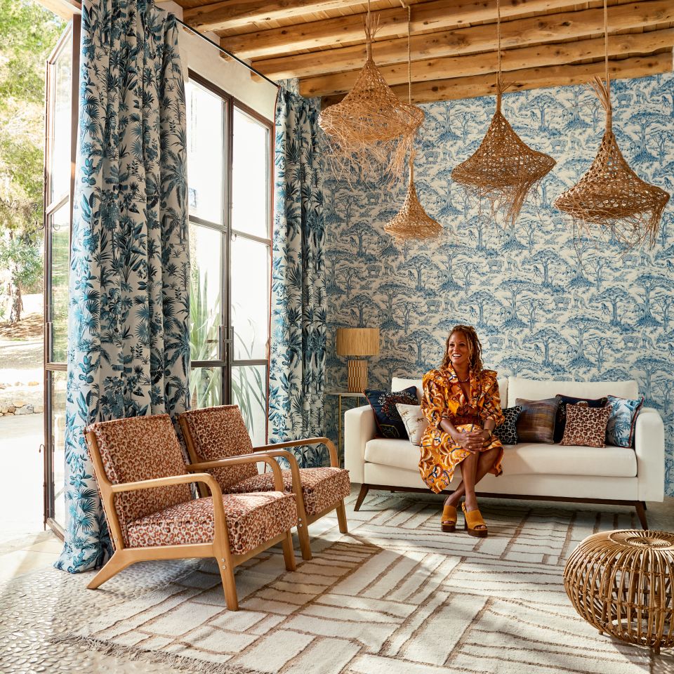 Malindi - Caribbean fabric | Clarke & Clarke x Breegan Jane Fabrics ...