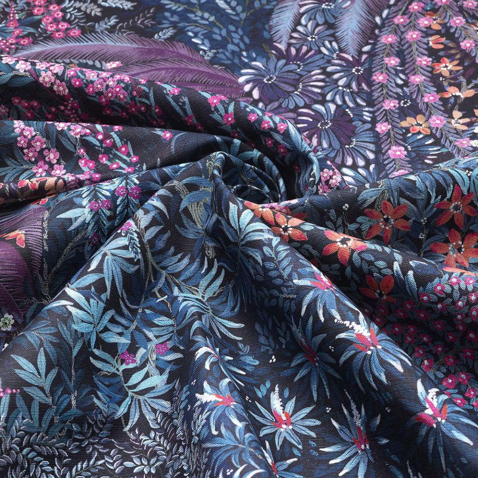 Cascade Linen Union - Violet fabric | The Gardens Fabric Collection ...