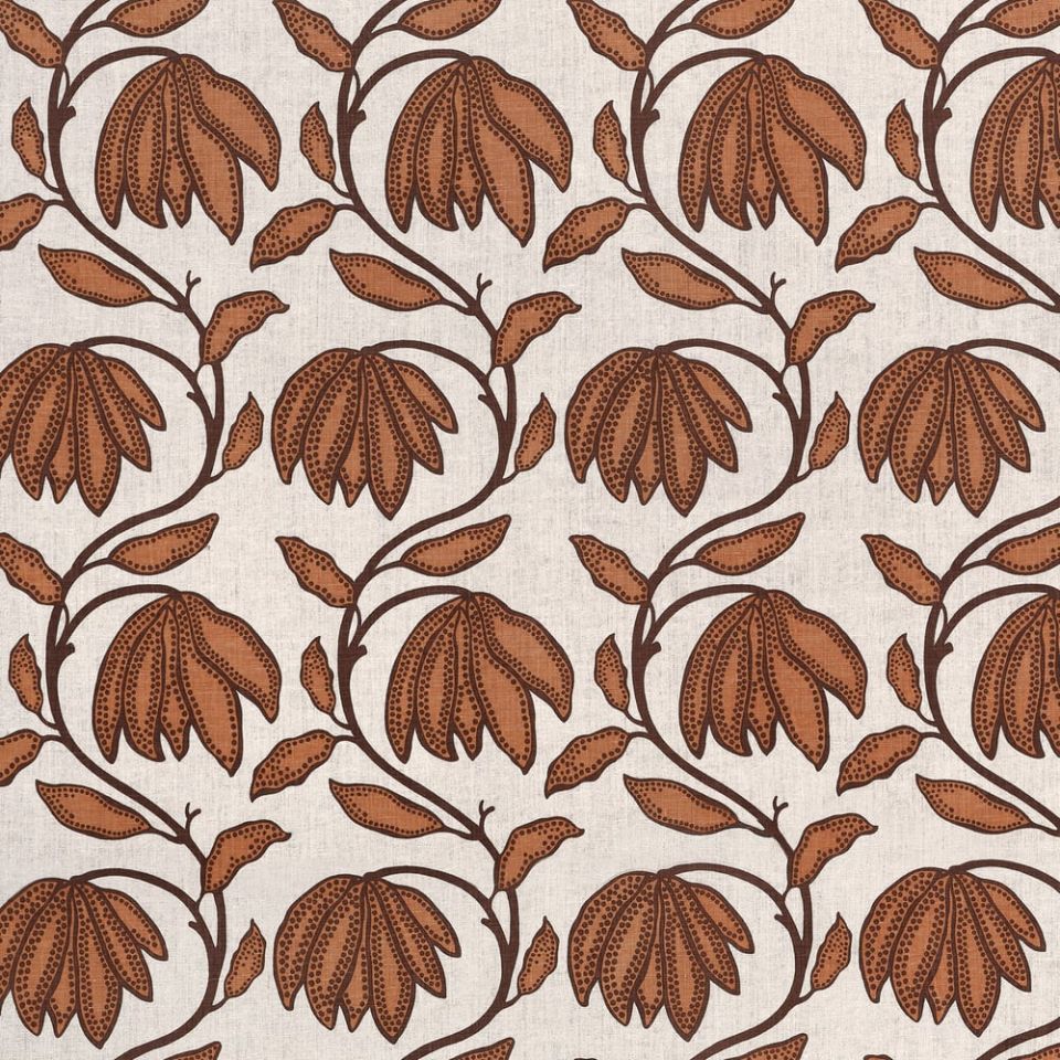 Desert Flower - Ochre fabric | Vista Fabrics | Thibaut
