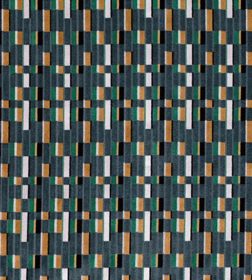 Metropolitan - Petrol fabric | Underground Volume II | Kirkby Design