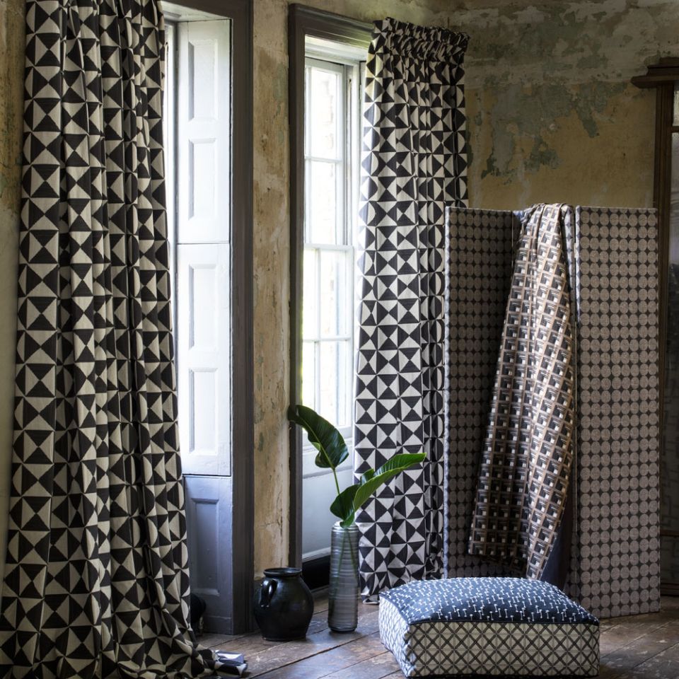 Adisa - Charcoal fabric | Amara | Clarke & Clarke