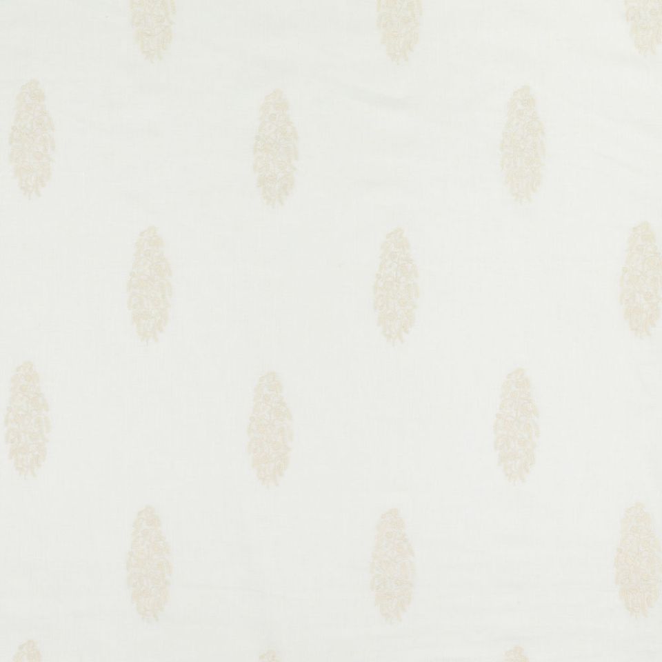 Mughal - Jasper White fabric | Eclectic Embroideries | Mark Alexander