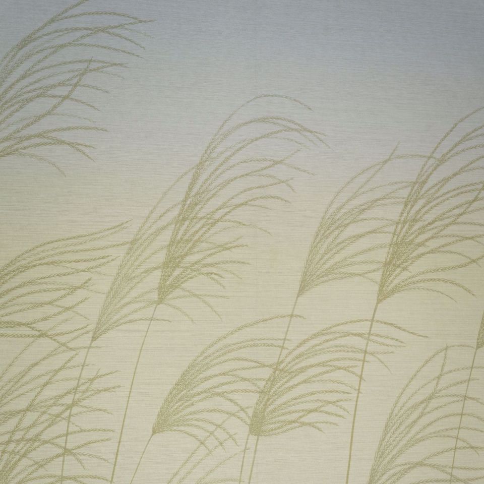 Miscanthus Wallpaper - Buttermilk/Sky wallpaper | Kasuri Wallpapers | Harlequin