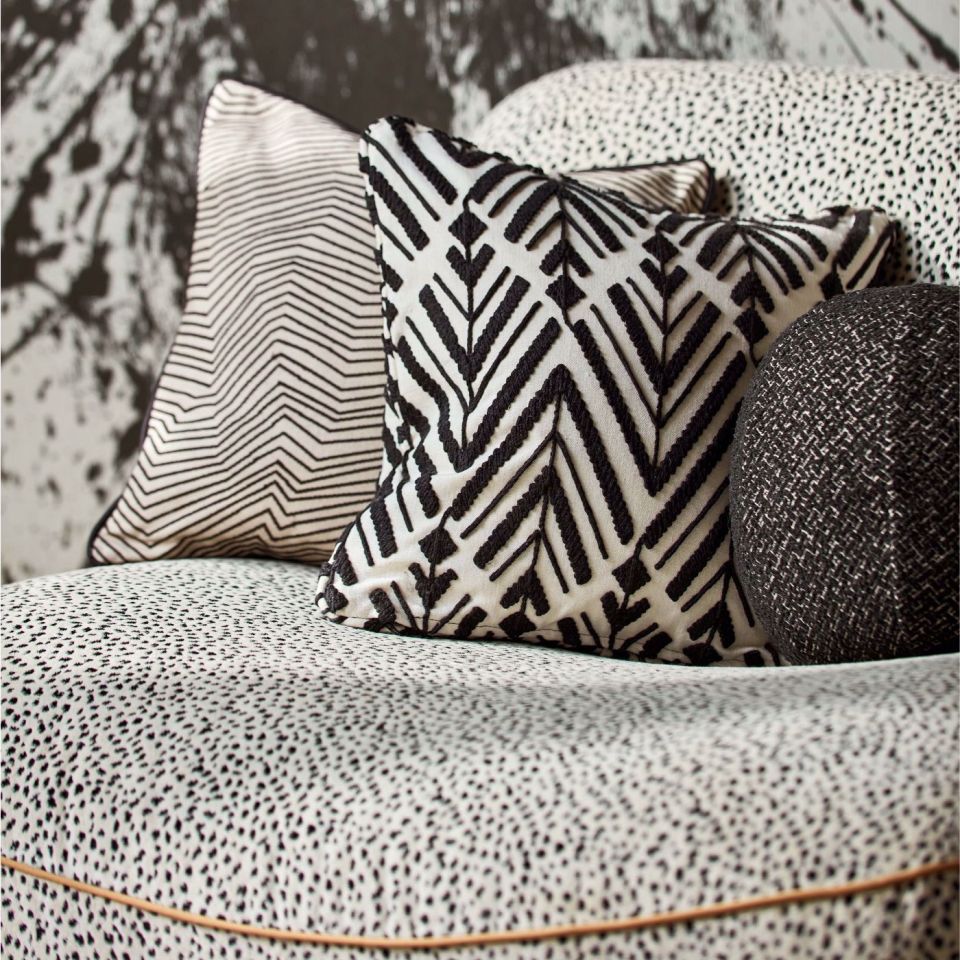 Thalia - Black Earth fabric | Reflect Fabrics | Harlequin