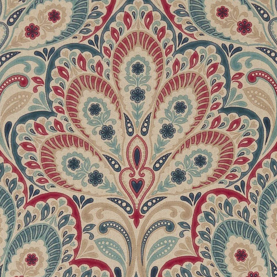 Persia - Denim/Raspberry fabric | Eden | Clarke & Clarke