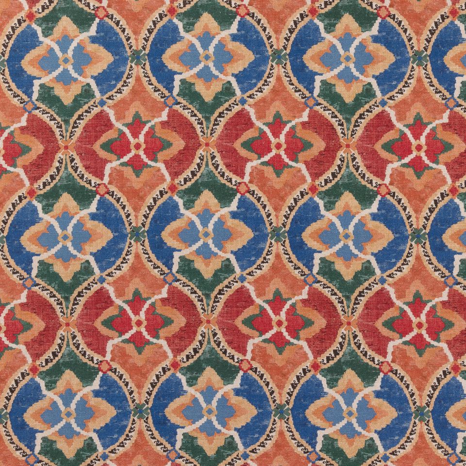 Cyrus - Gemstone fabric | Samarkand Ikat & kilim | The Design Archives