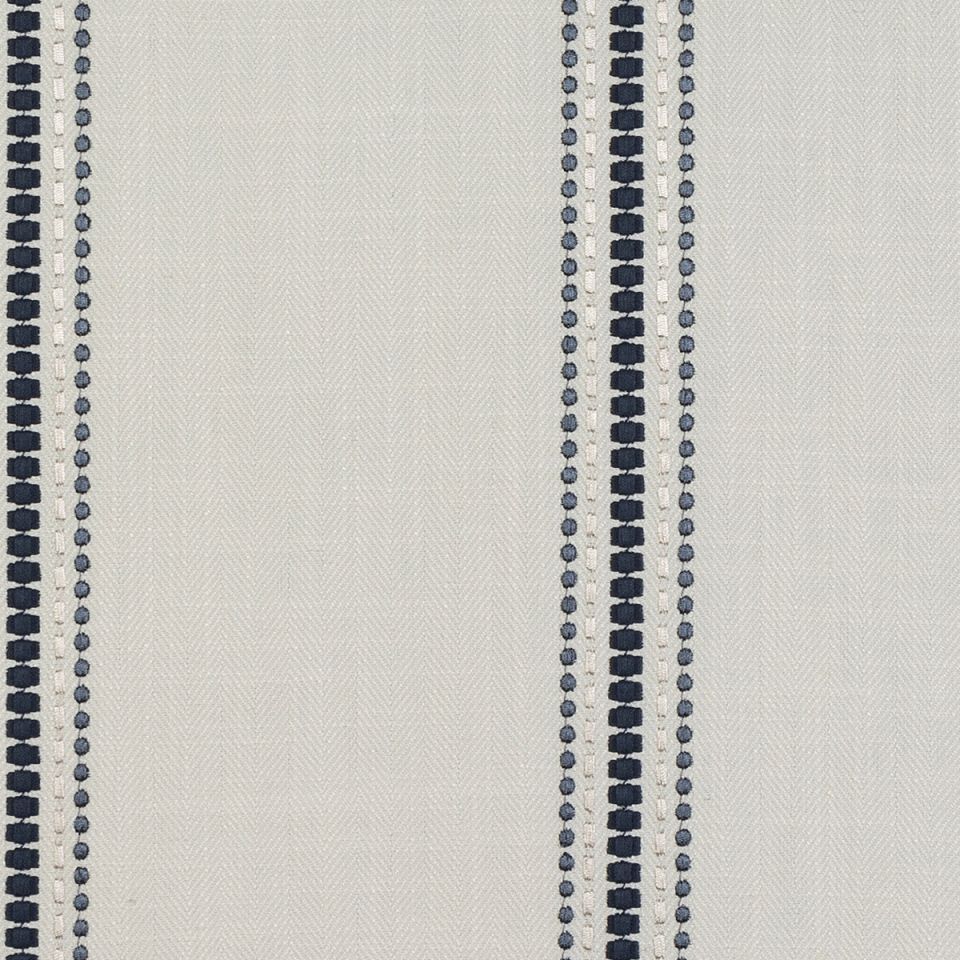 Bromley Stripe - Denim fabric | Appledore | Porter & Stone