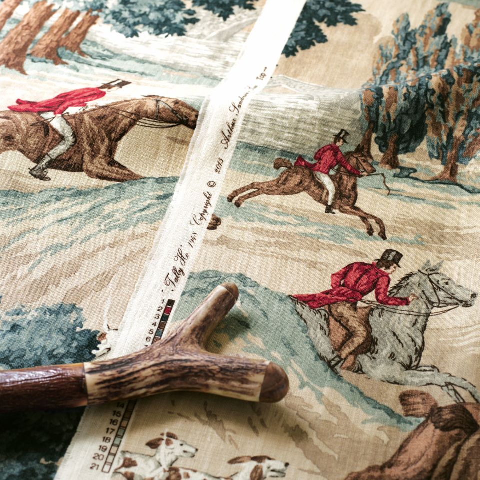 Tally Ho - Teal/Ruby fabric | Sanderson One Sixty Fabrics | Sanderson