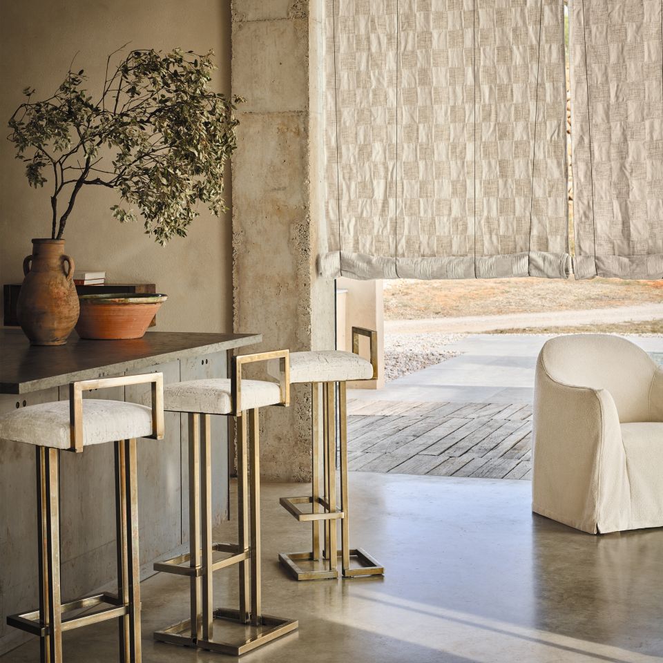 Checkmate - Ivory fabric | Checkmate | Zinc Textiles