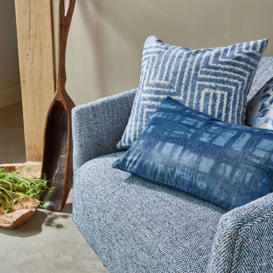 Lumi - Sapphire fabric | Winter Garden | Prestigious Textiles