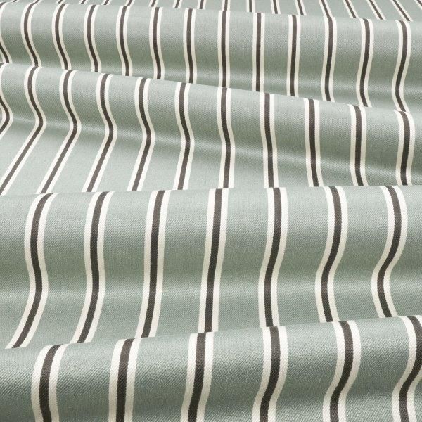 Tiva - Silver Blue fabric | Elson Decorative Stripes | Romo