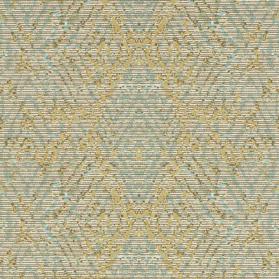 Hansha Wallpaper - Buttermilk/Sky wallpaper | Kasuri Wallpapers | Harlequin