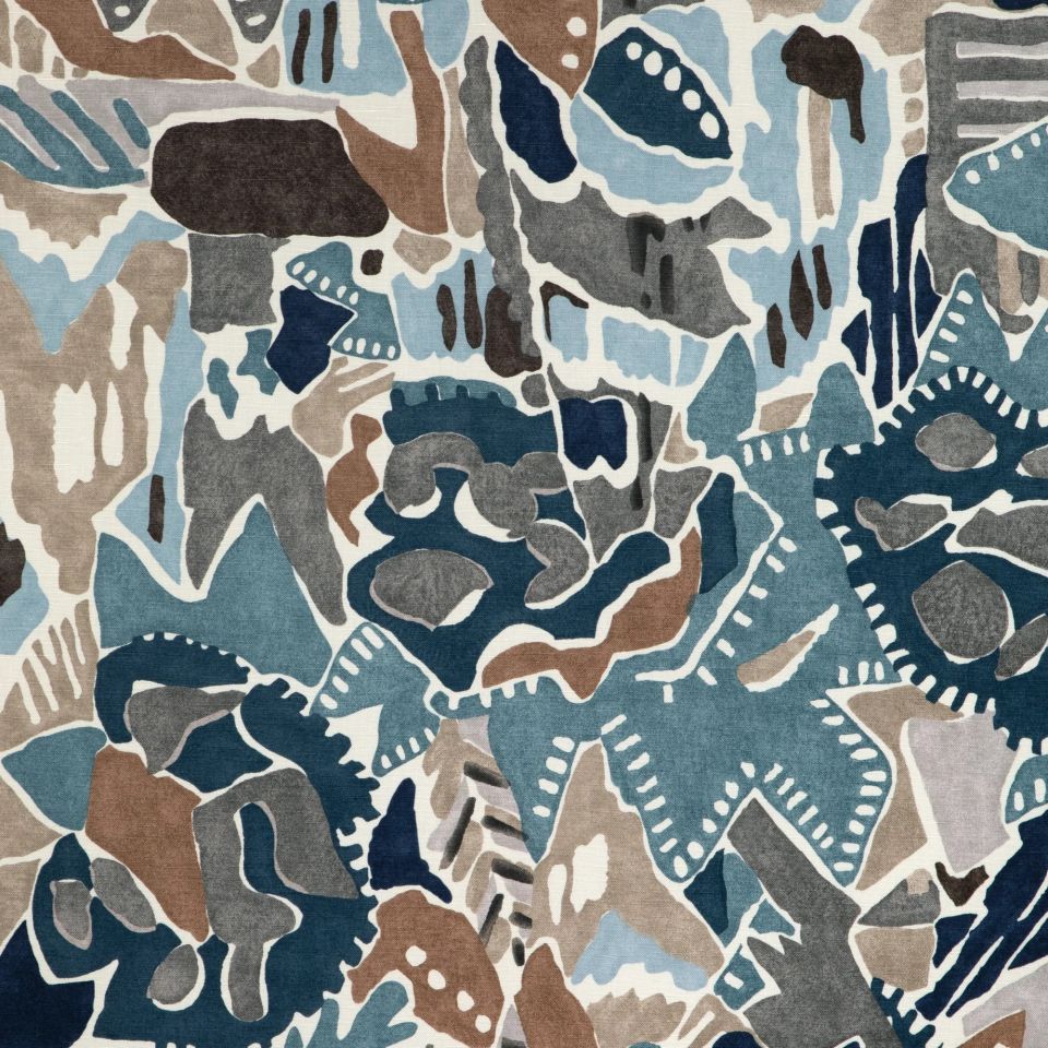 Chrystie - Denim/Slate fabric | Soho Fabrics | Lee Jofa