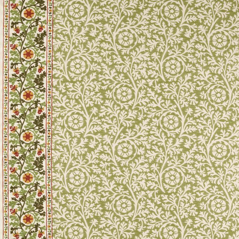 Chamomile Embroidery - Forest fabric | The Unfinished Works Fabrics ...