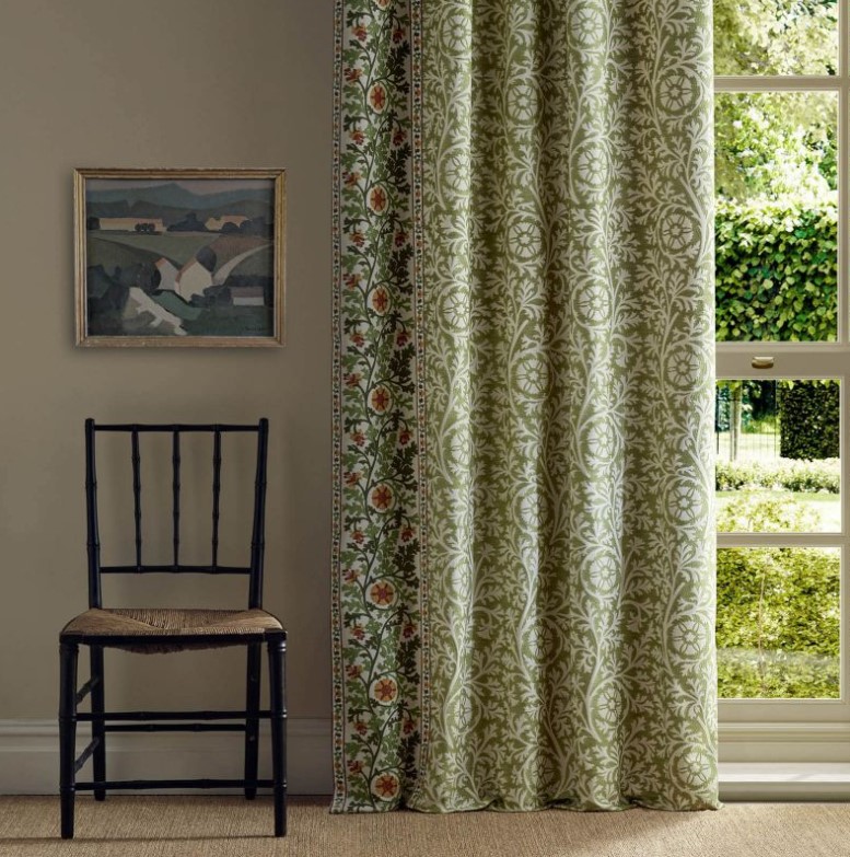 Chamomile Embroidery - Forest fabric | The Unfinished Works Fabrics ...