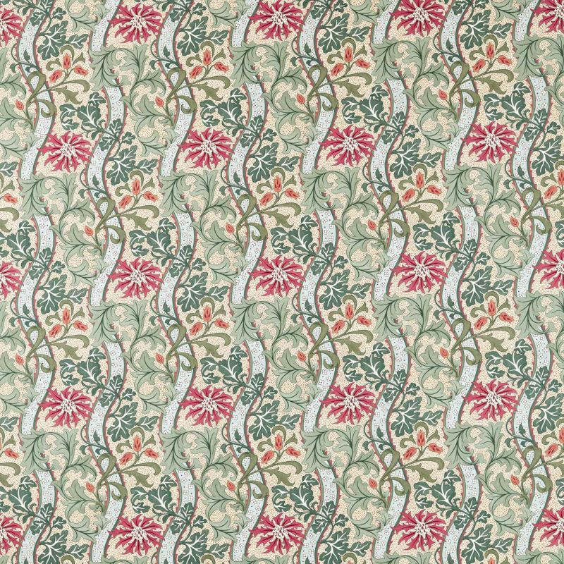 Cornflower - Russet/Forest fabric | The Unfinished Works Fabrics ...