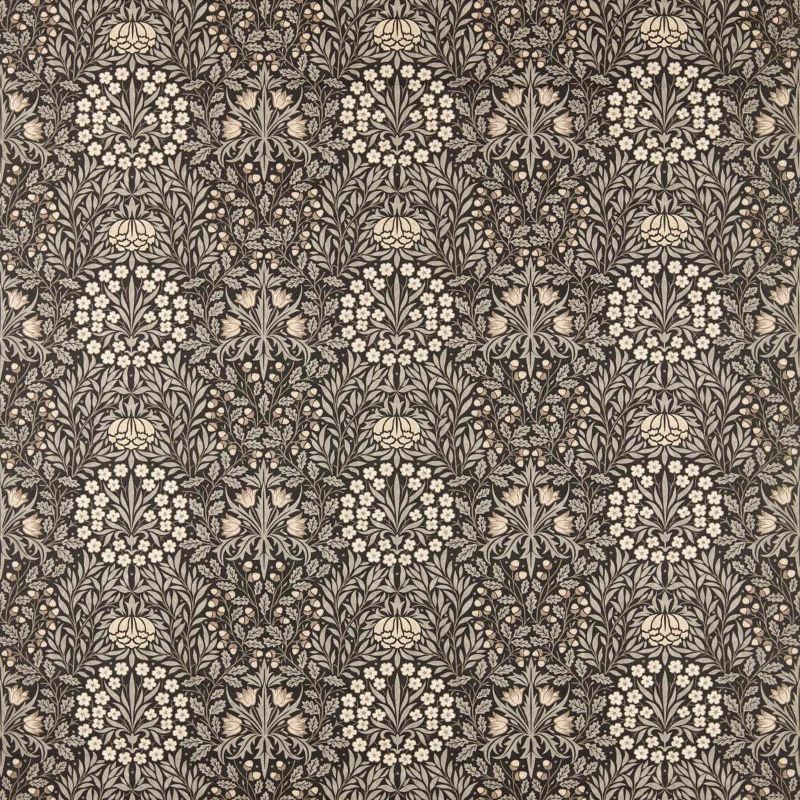 Daisy & Oak - Ink/Graphite fabric | The Unfinished Works Fabrics ...