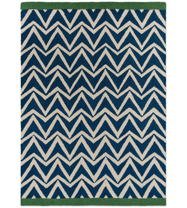 Dhurrie Outdoor Rug - Blue | Scion Rugs