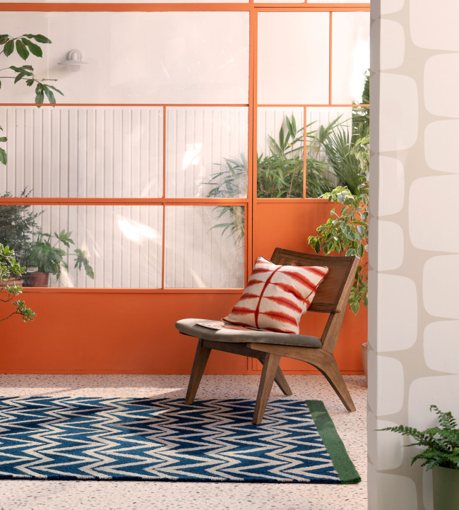 Dhurrie Outdoor Rug - Blue | Scion Rugs