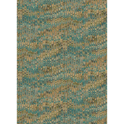 End Paper - Teal wallpaper | Country Walk Wallpaper | Mulberry Home