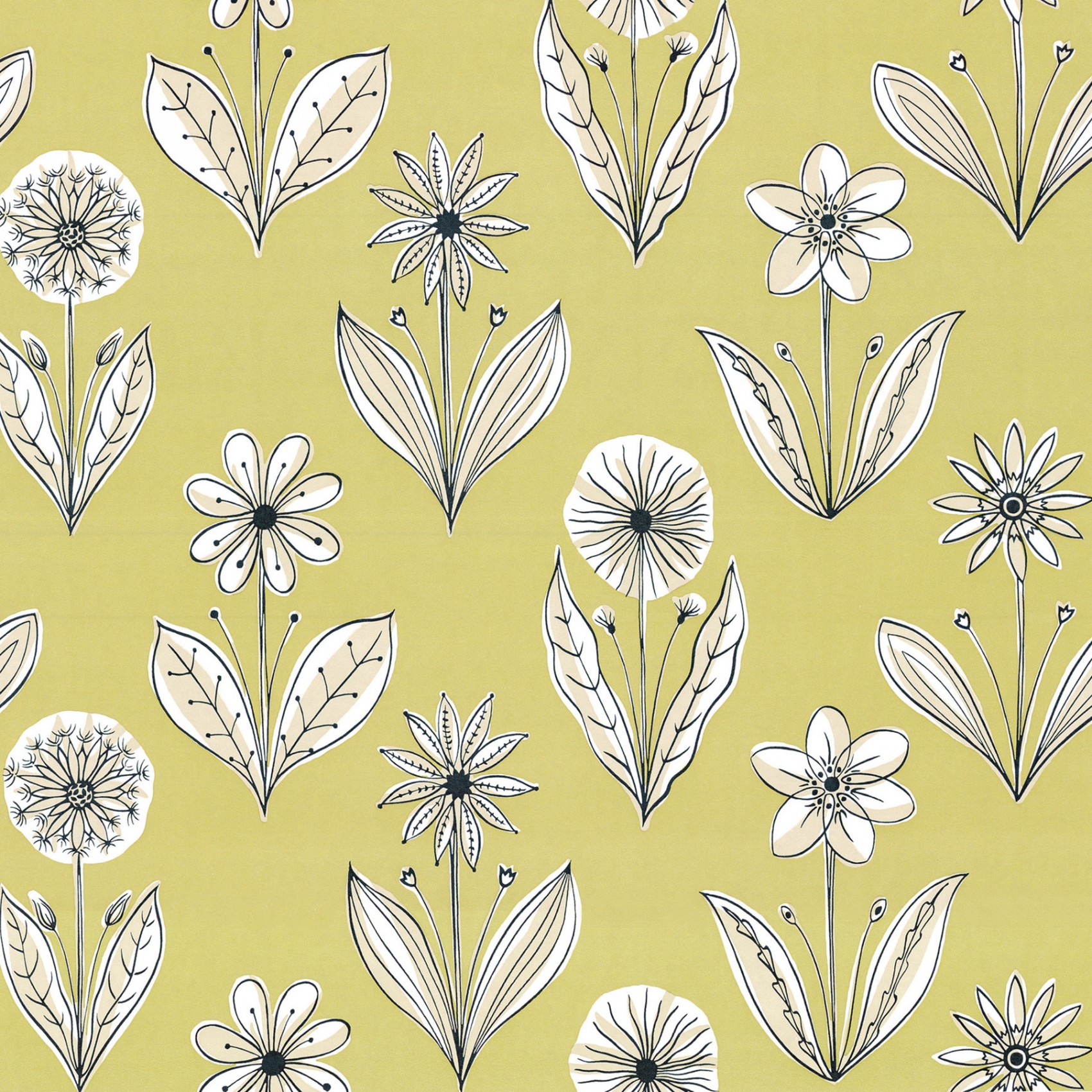 Florette - Acid Drop wallpaper | 20th Century Papers | Little Greene ...
