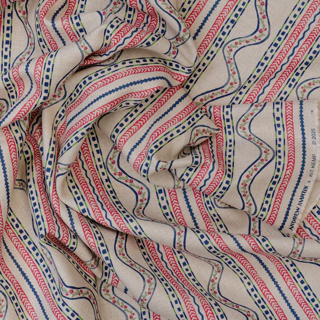 Flow - Pink fabric | Harvest Moon x Kit Kemp Fabrics | Andrew Martin