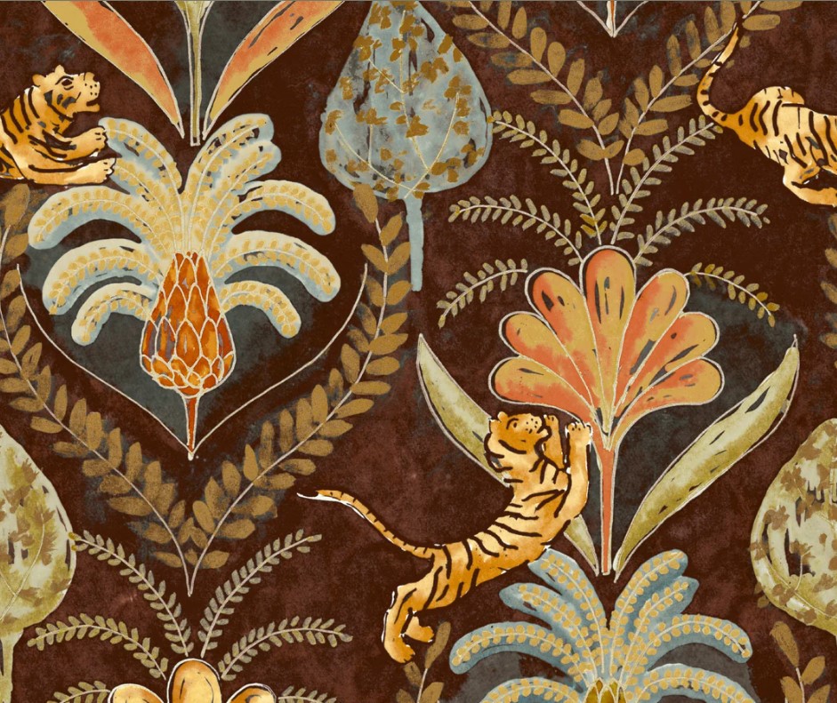 Grande Saranda - Nutmeg fabric | Arley Florals | Arley House
