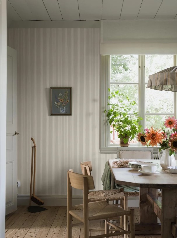 Gunnebo - Gray wallpaper | Österlen | Borastapeter